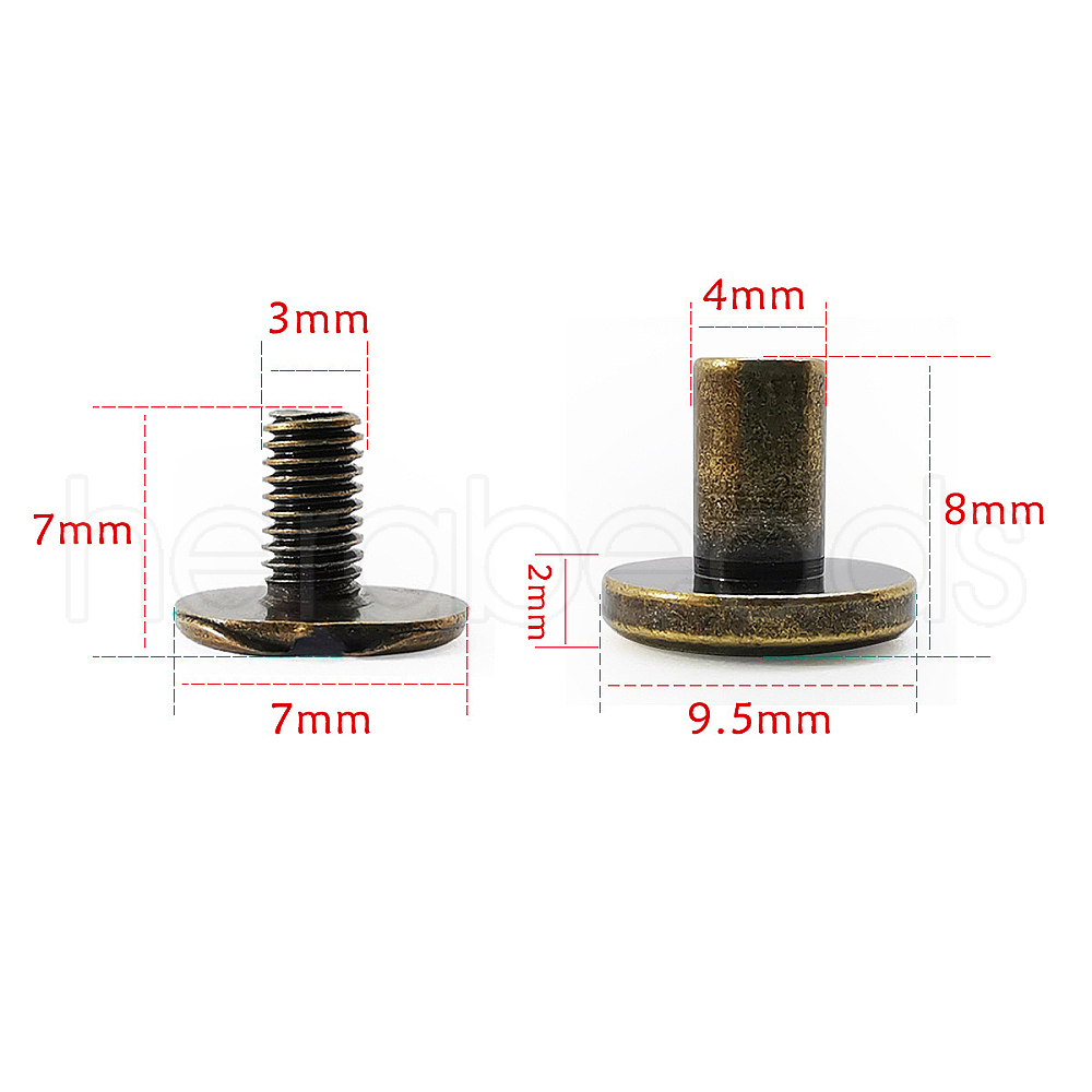 Wholesale 50 Sets Brass Rivets for Handcrafted Bracelets Necklaces