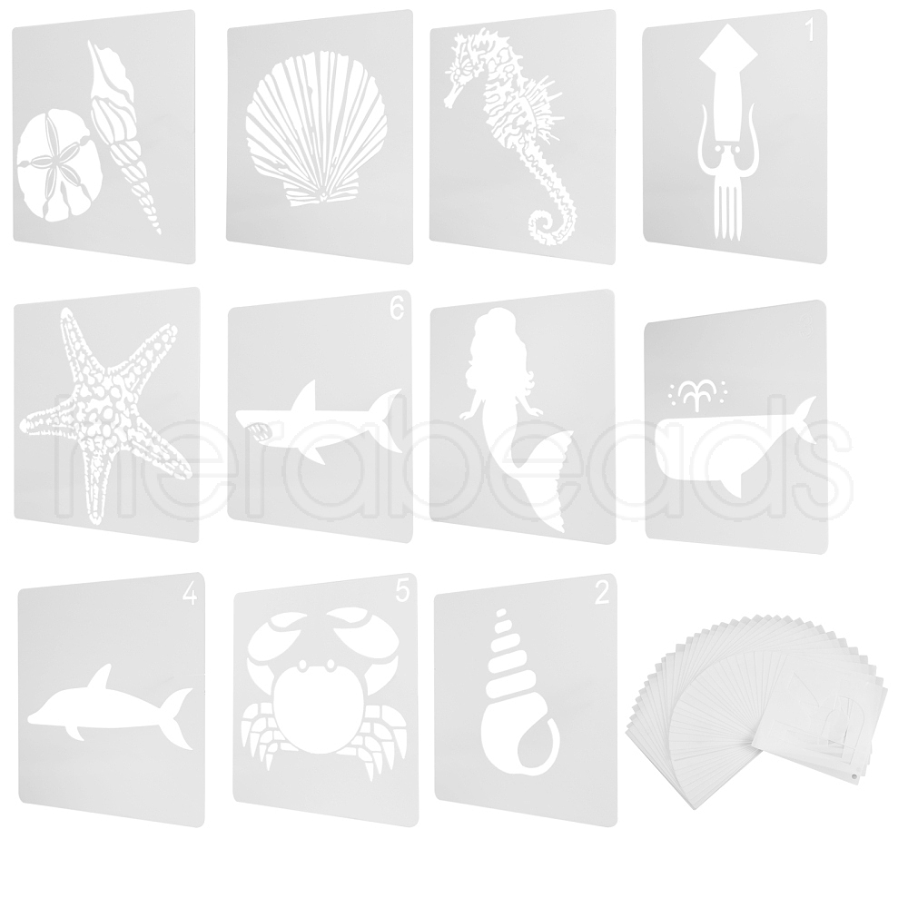 Wholesale 1 Bag Plastic Drawing Painting Stencils Templates for ...